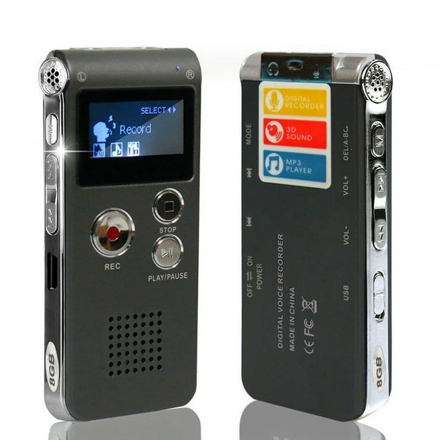 Voice Record Mini 8GB Digital Sound Audio Recorder Dictaphone MP3 ...