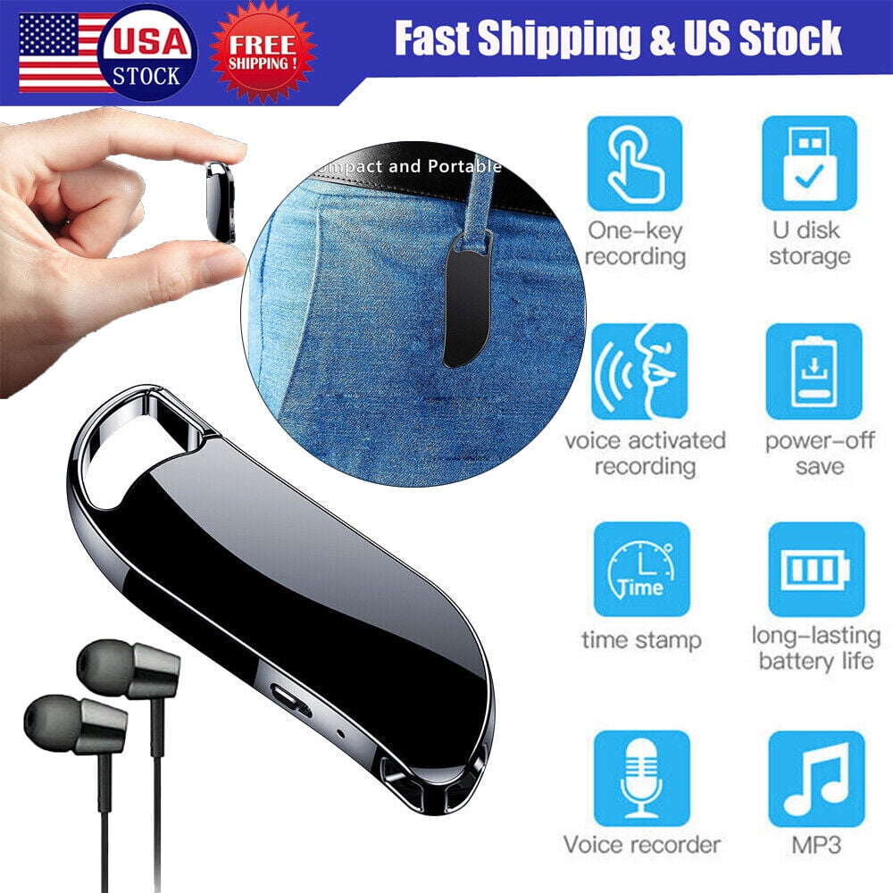 Voice Recorder 32GB Digital Audio Recorder Device Activated Sound Tape ...