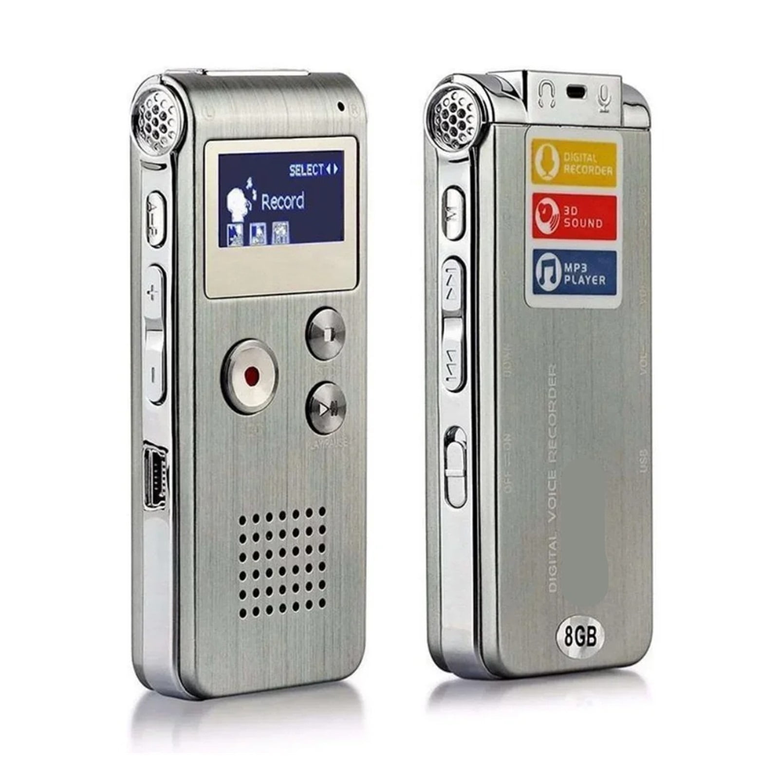 Voice Recorder MP3 Player Sound Recorder Professional USB Flash Drive ...