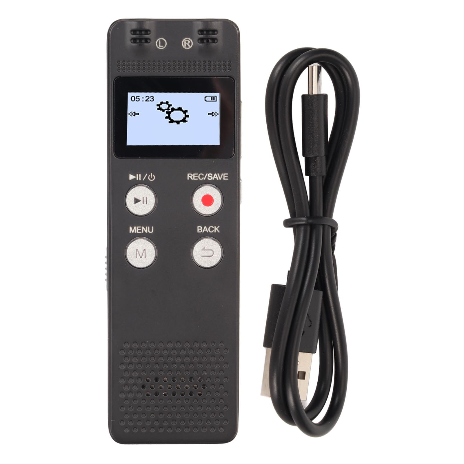 Voice Recorder Rechargeable Timing Stereo Voice Activated Recorder with ...