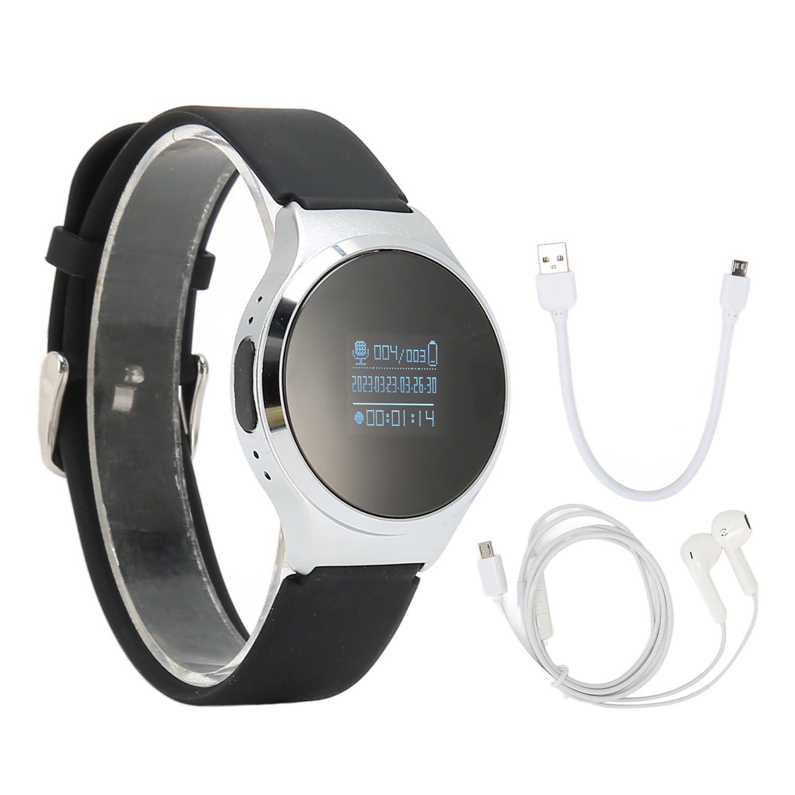 Voice Recorder Watch, HD Noise Reduction, Auto Save, File Encryption ...