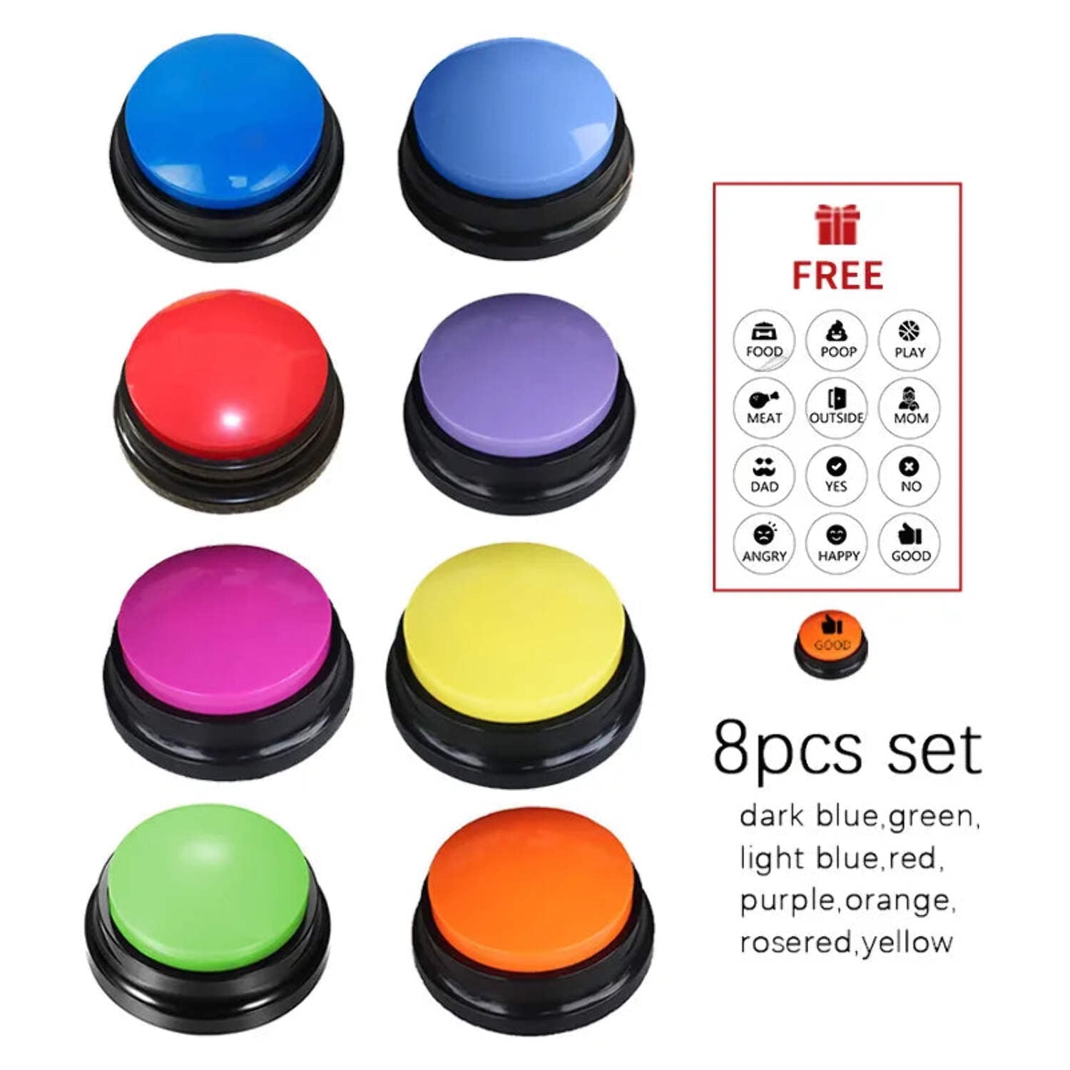 Voice Recording Button Pet Toys Dog Buttons for Communication Pet ...