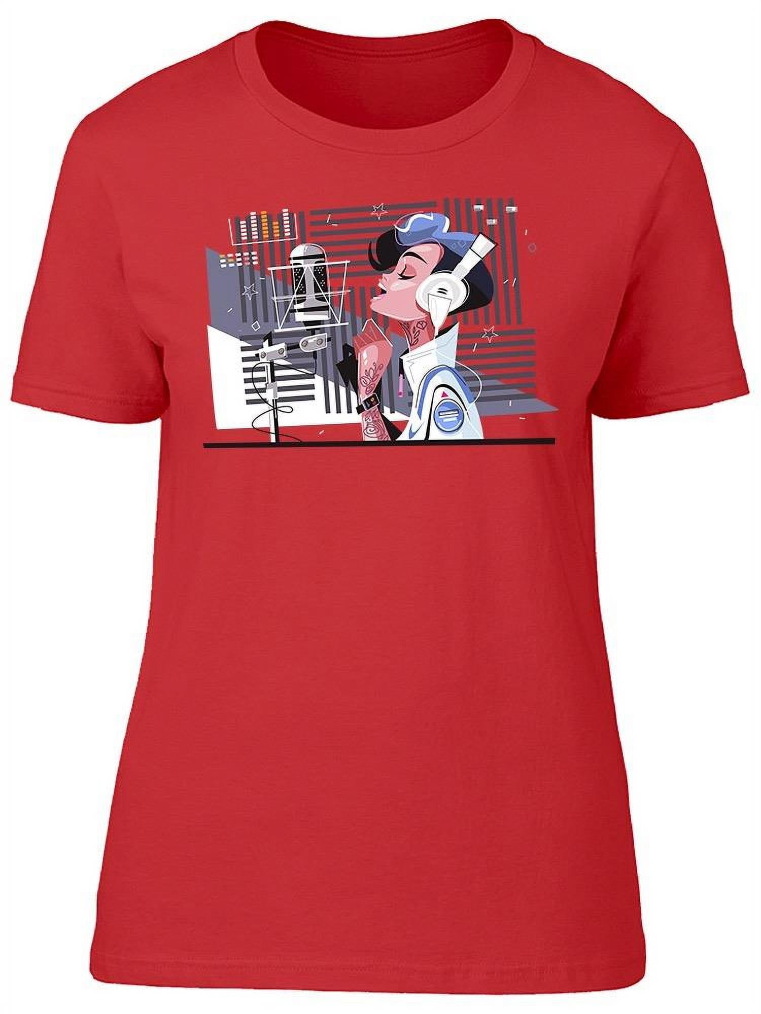 Voice Recording Studio T-Shirt Women -Image by Shutterstock, Female ...