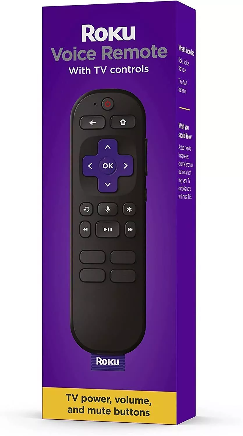 Voice Remote-Compatible with All Roku Models (Channel Shortcuts Vary ...