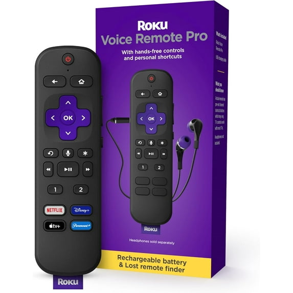 Voice Remote Pro | Rechargeable with Hands-free Controls, Headphone ...