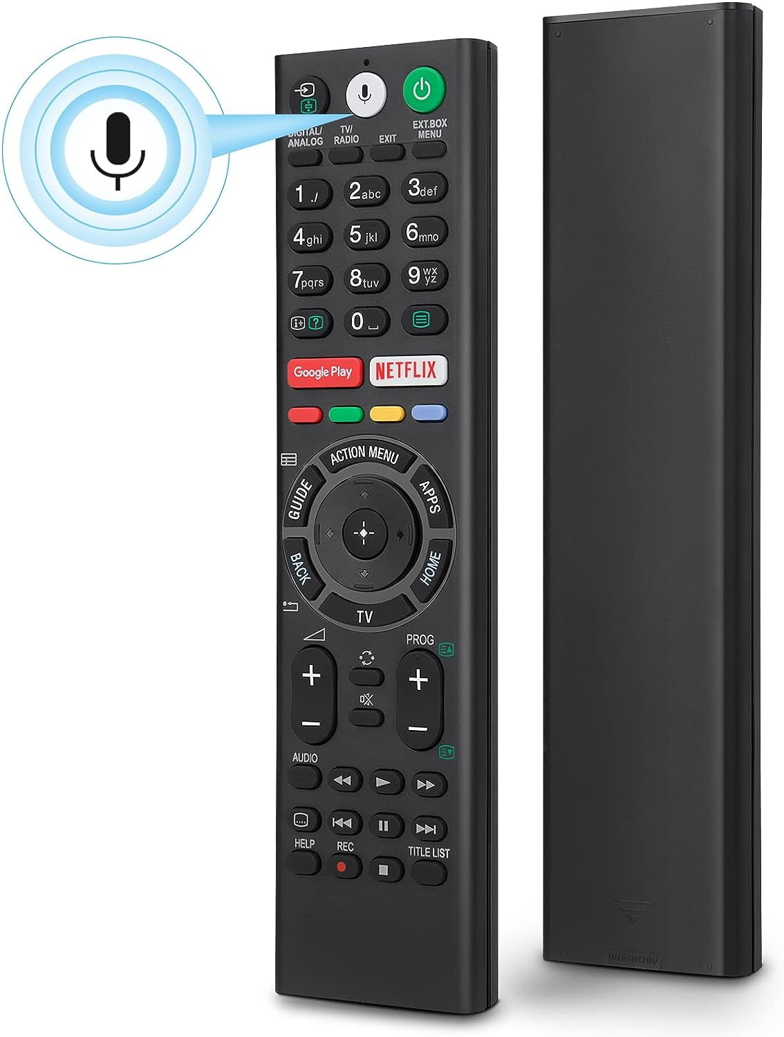 Voice Replacement Remote Control for -Bravia-TVs，for All 4K UHD LED LCD ...