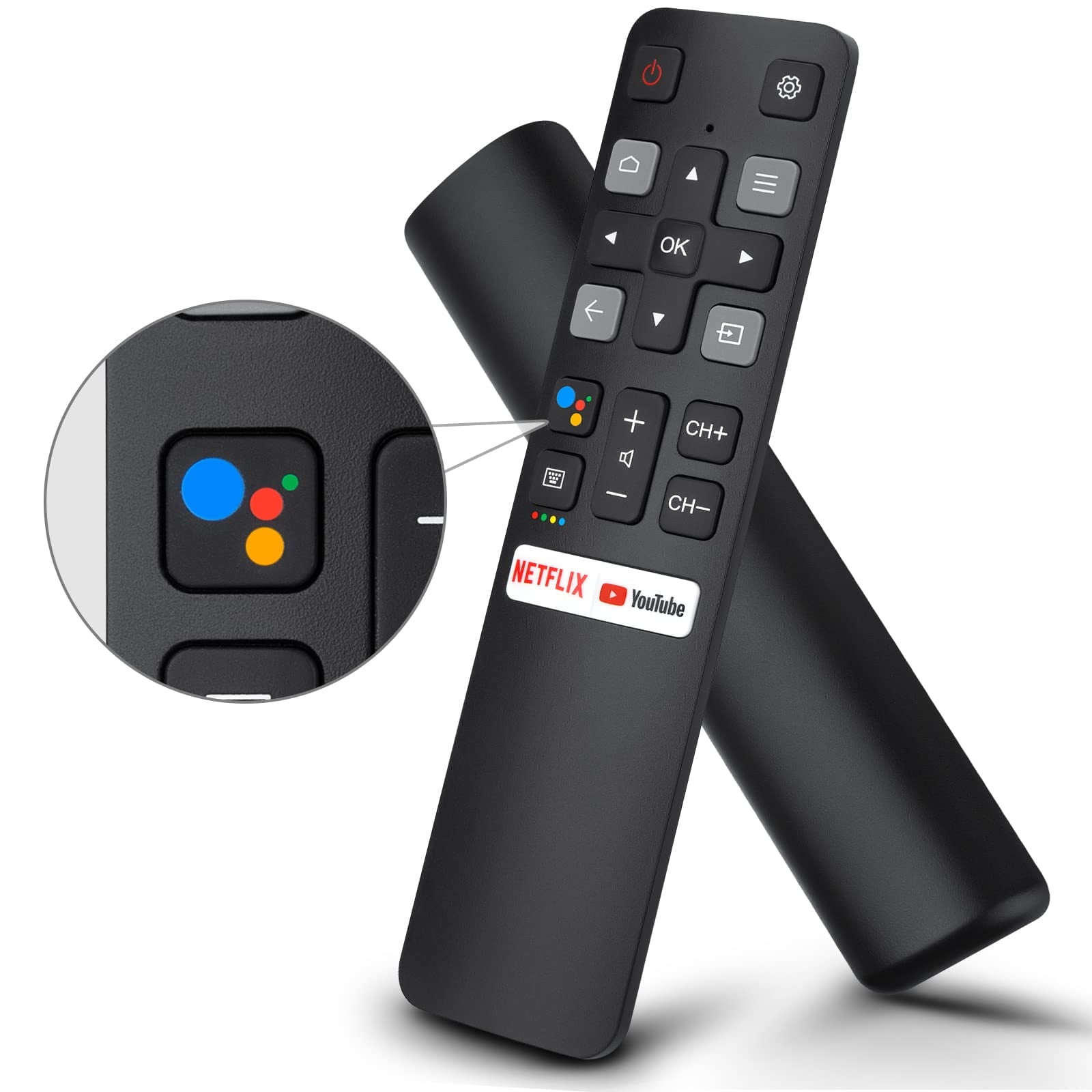 Voice Replacement for TCL-Android-TV-Remote,New Upgraded RC802V for TCL ...