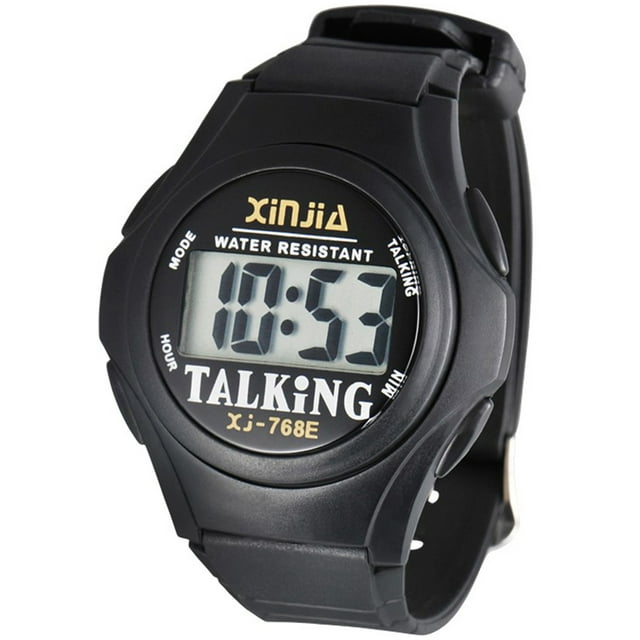 Digital Wrist Watch with Voice Speaking English, Time Reading Feature ...