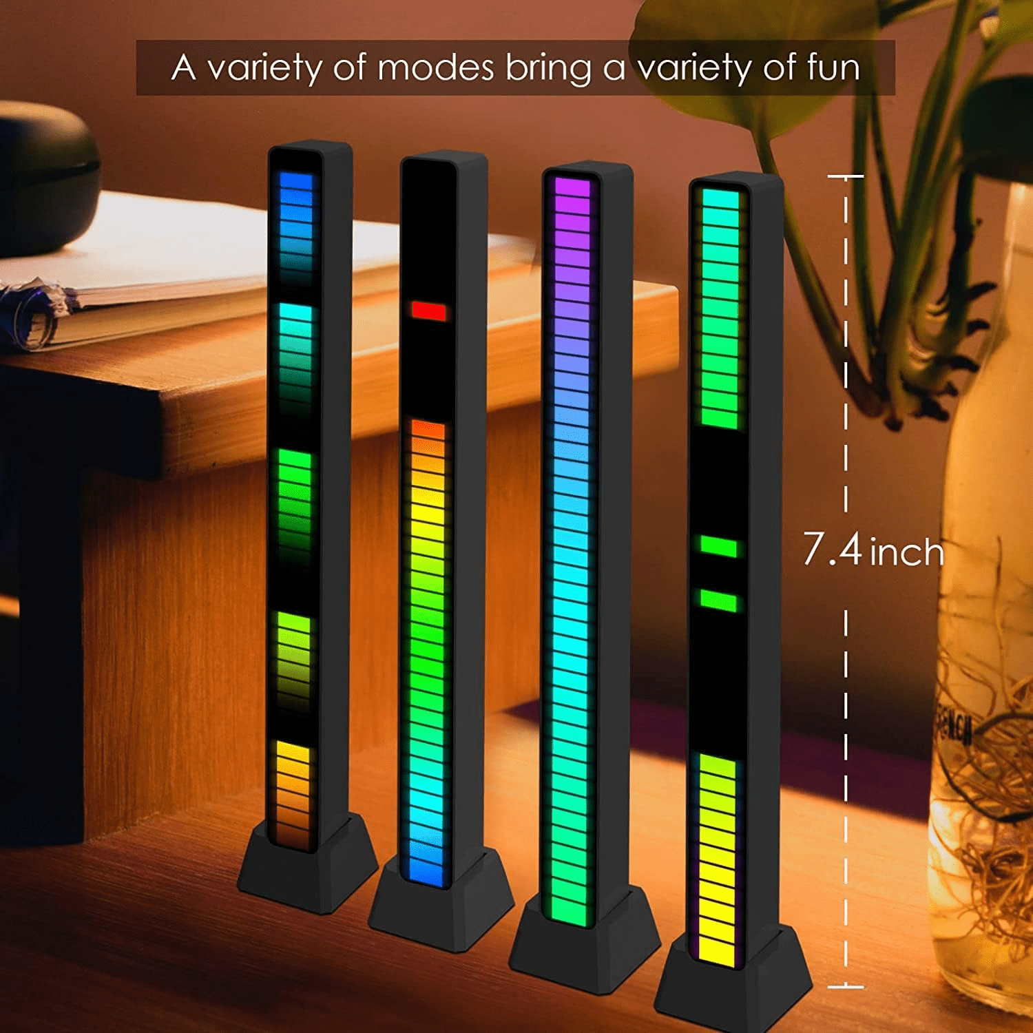Voice-controlled pulse-style RGB music rhythm ambient lighting lamp ...