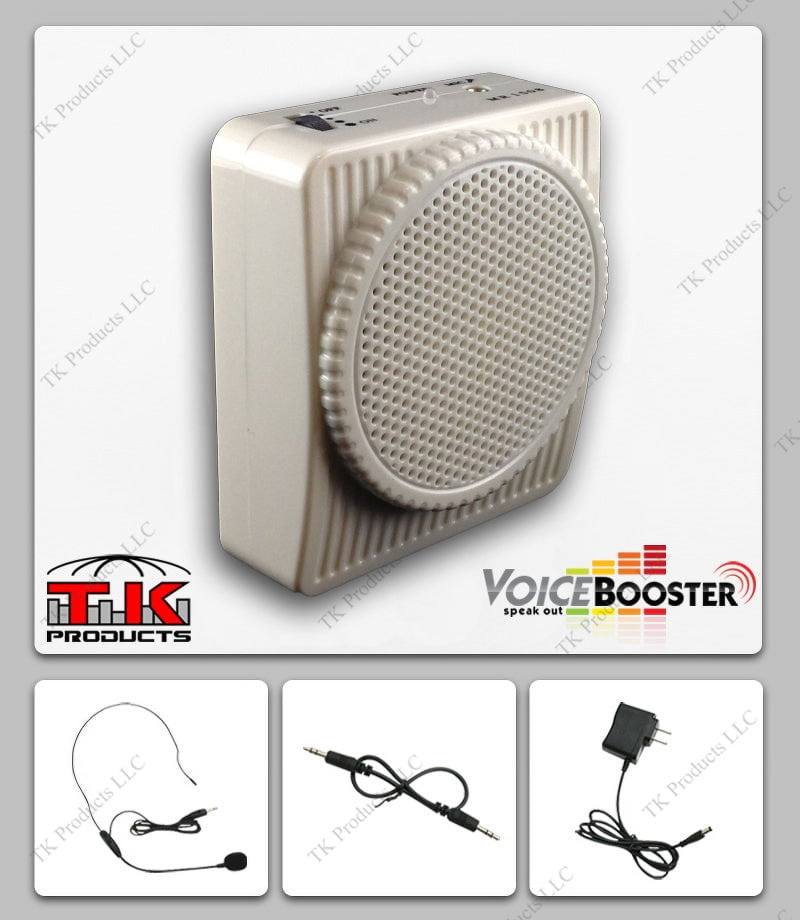 VoiceBooster MR1508 10watt Voice Amplifier -White - Walmart.com