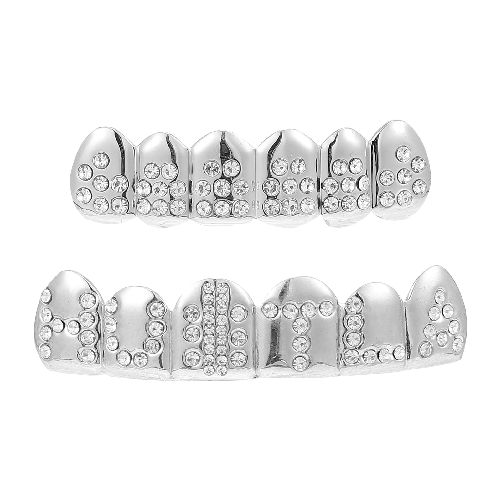 Voiceine 1 Set Halloween Cosplay False Teeth Halloween Rhinestone ...