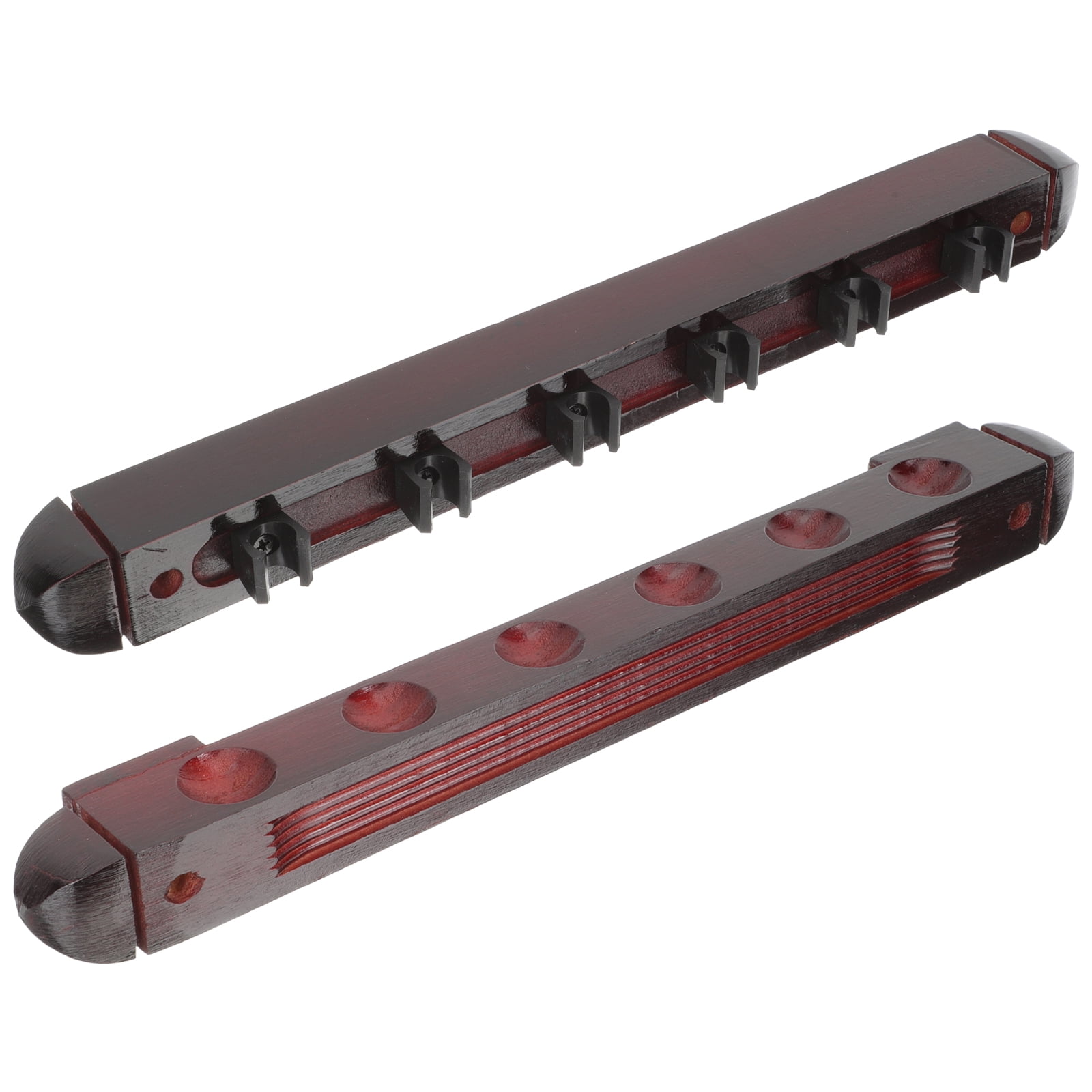 Voiceine 1 Set Wall Mount Cue Rack Multi-Hole Cue Rack Wooden Pole ...