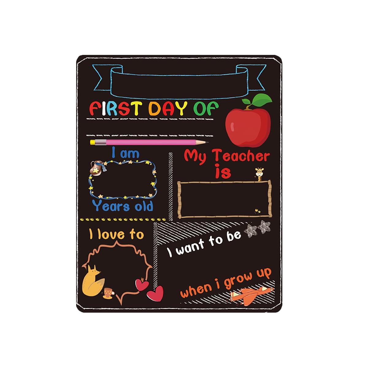 Voiceine 1Pc First Day of School Board, Back to School Supplies ...