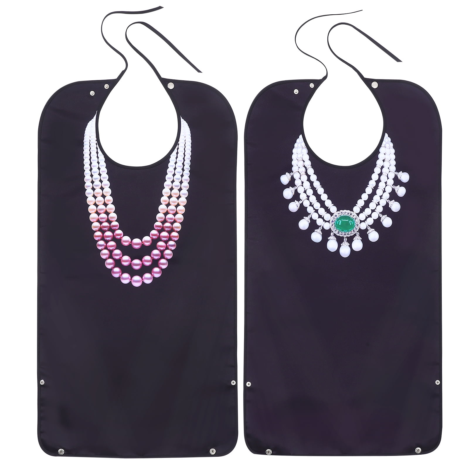 Voiceine 2 Pcs Adult Bibs Adult Bibs For Women Eating Bib For Elderly ...