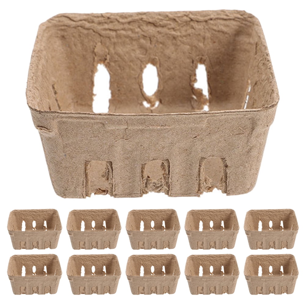 Voiceine 20Pcs Paper Berry Basket Household Fruit Tray Berry Fruit ...