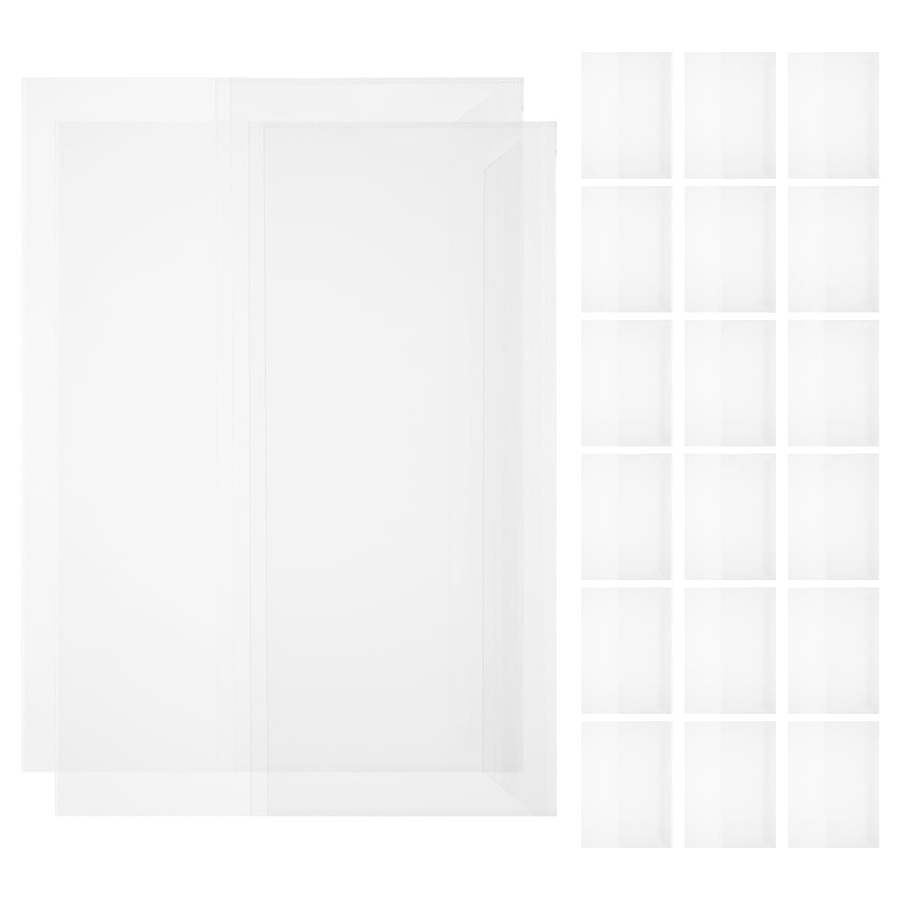Voiceine 20pcs Clear Book Covers For Hardcovers Waterproof Adjustable ...