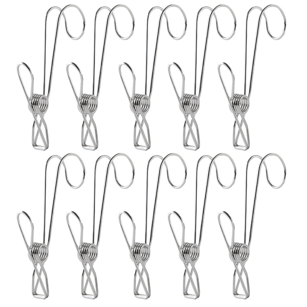 Voiceine 20pcs Stainless Steel Clothespin Metal Wire Utility Clips ...