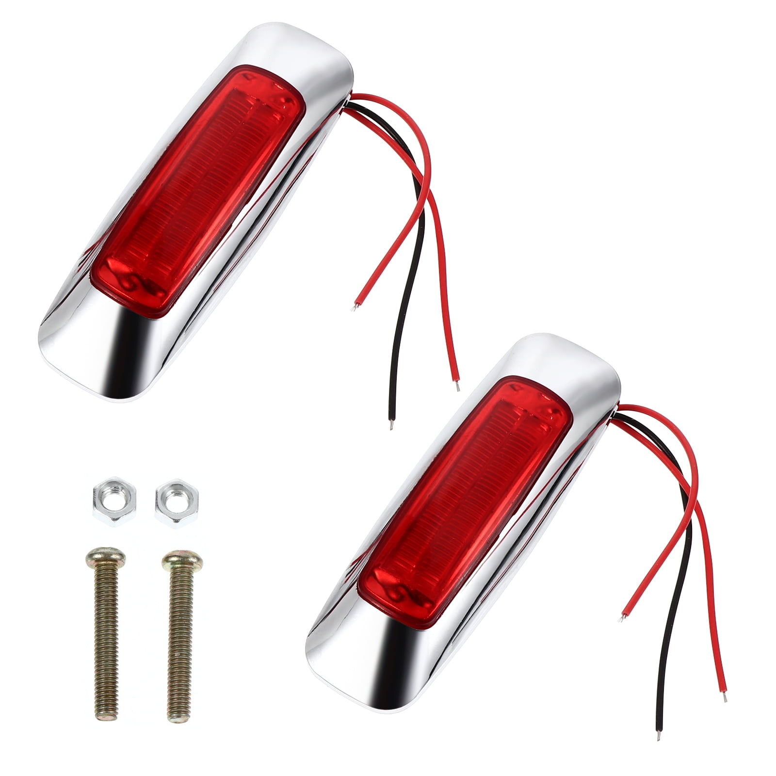 LOLIPPYY Trailer Running Lights Square Electroplated Edge Design 2Pcs ...