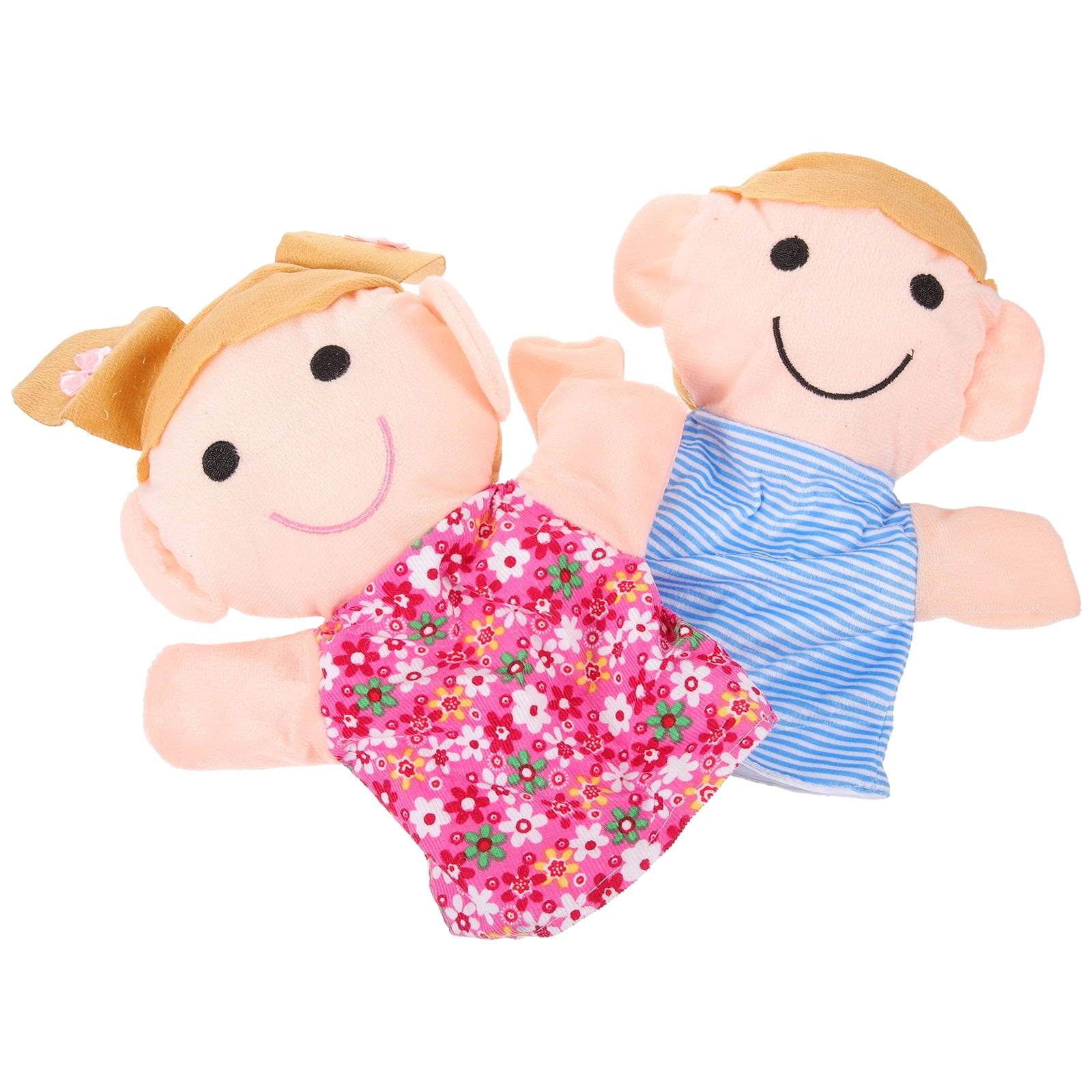 Voiceine 2pcs Family Members Puppets Adorable Cloth Hand Puppets for ...