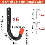 HART Garage Storage Bike Hook, Durable Steel Hook with Rubber Grip, 55 ...