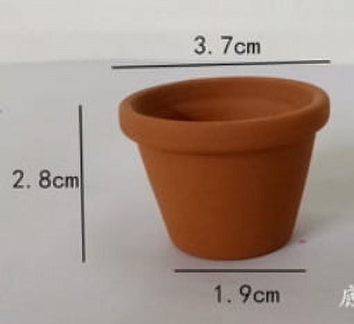 Voiceine 2pcs Mini Red Pottery Flower Pots for Small Plants Tiny ...