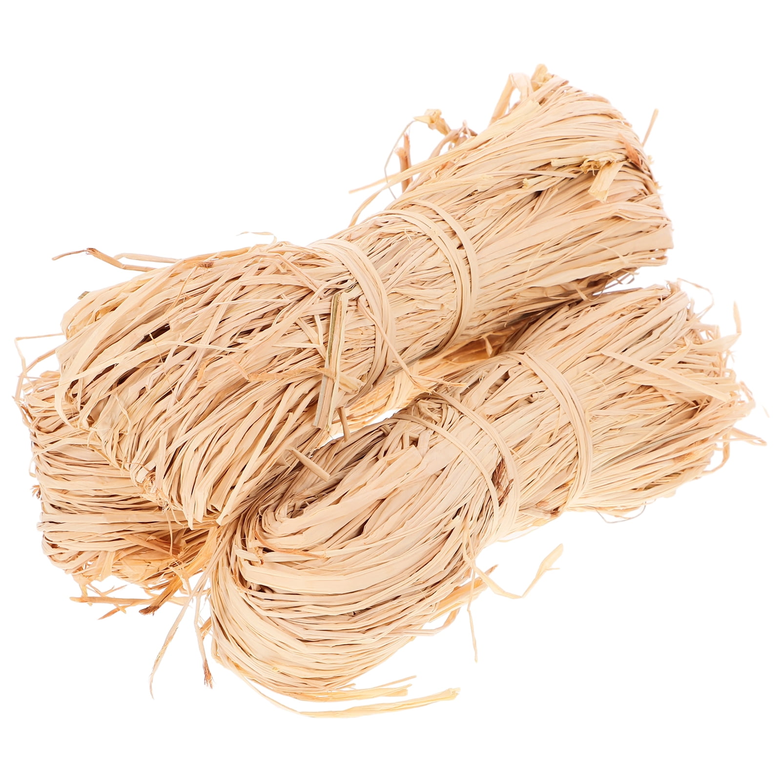 Voiceine 3 Bundles Raffia Ribbon Raffia Raffia Grass Natural Raffia ...