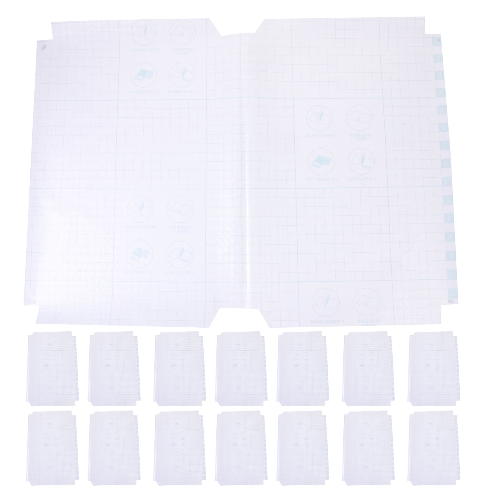 Voiceine 30Pcs Transparent Book Film Waterproof Book Cover Plastic Book ...