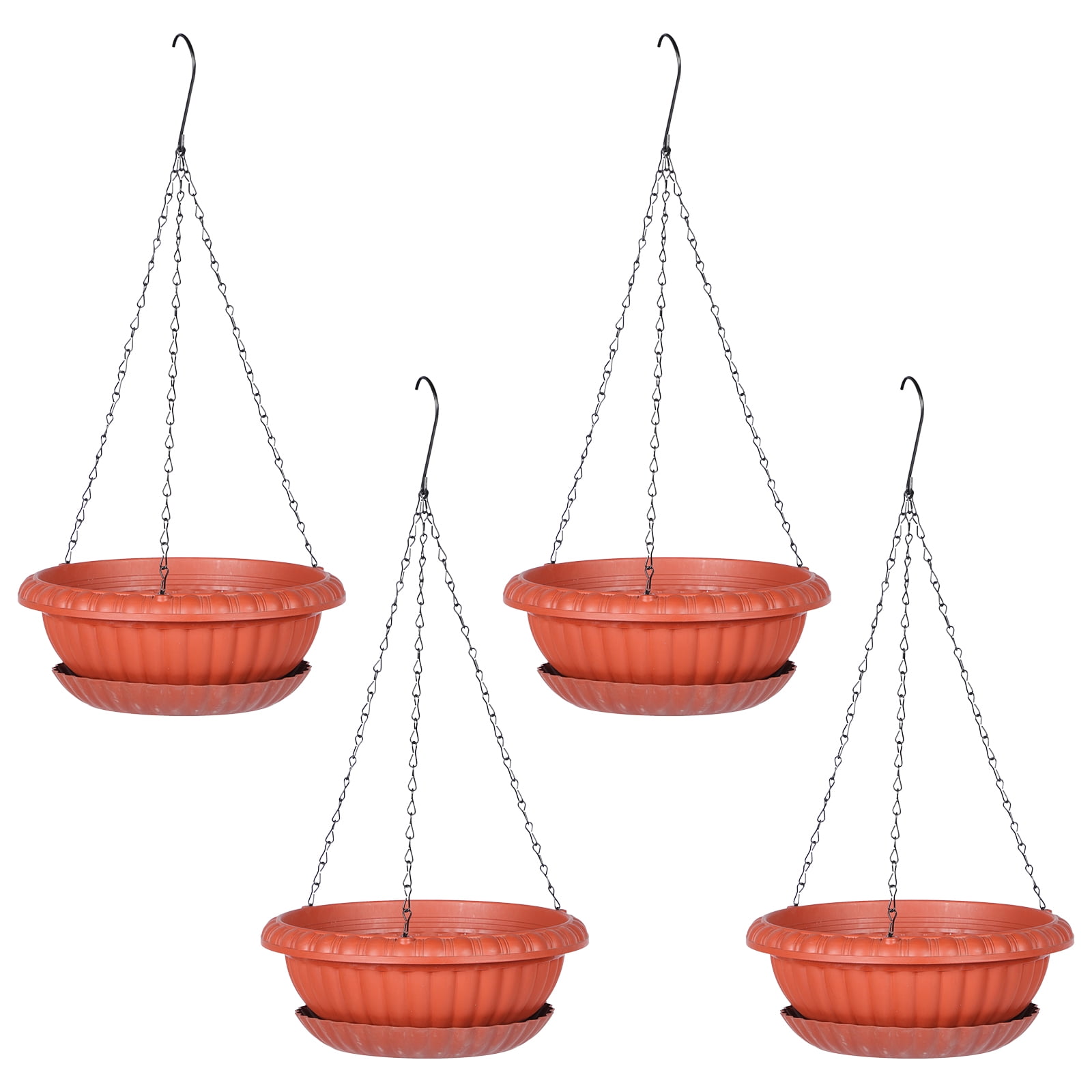 Voiceine 4 Sets of Plastic Chlorophytum Flowerpots Hanging Flower Pots ...