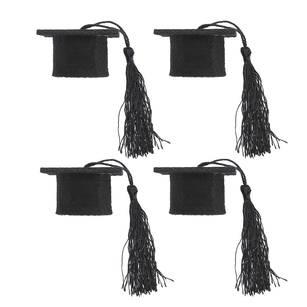 Voiceine 4Pcs Graduation Cap Toppers Doctoral Hat with Black Tassels ...