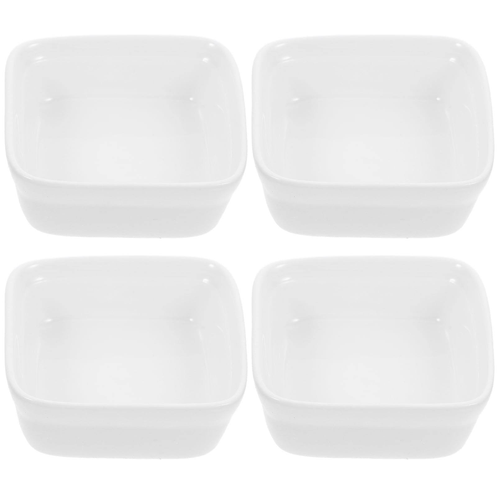 LOLIPPYY Sauce Bowls 4Pcs 6.2In White Ceramic Small Dishes - Walmart.com
