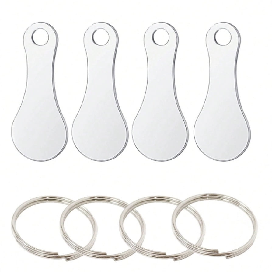 Voiceine 4pcs Metal Trolley Token Keychain For Grocery Cart Shopping ...