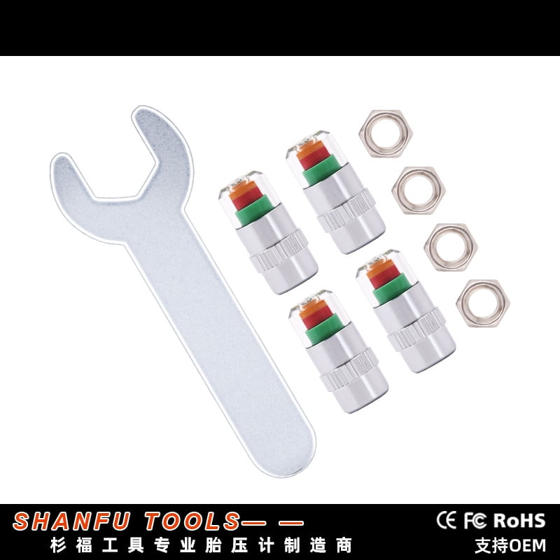 Voiceine 4pcs Tire Pressure Monitor Valve Stem Caps Universal Car Tire ...