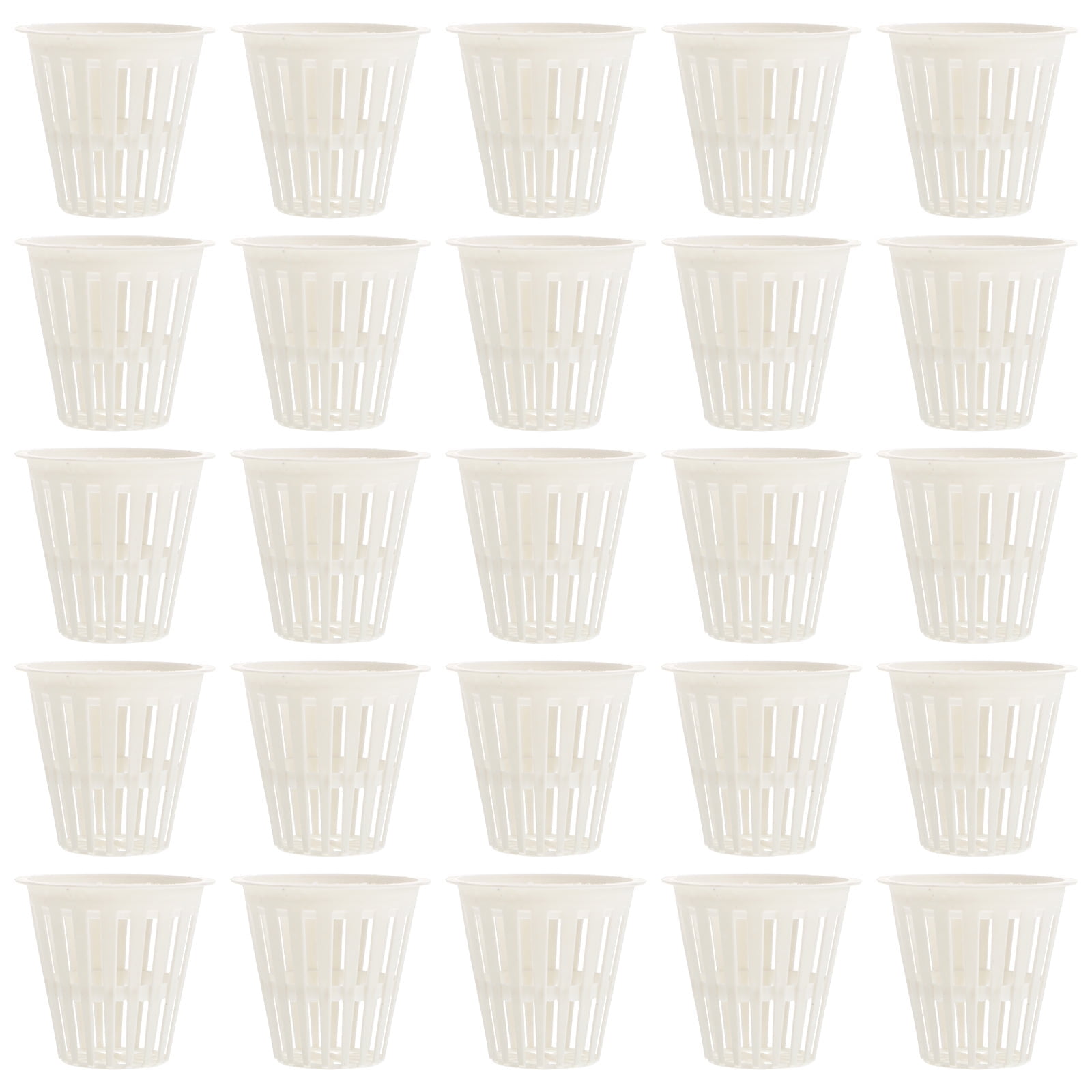 Masteelf White Plastic Planting Mesh Basket for Hydroponic Garden ...