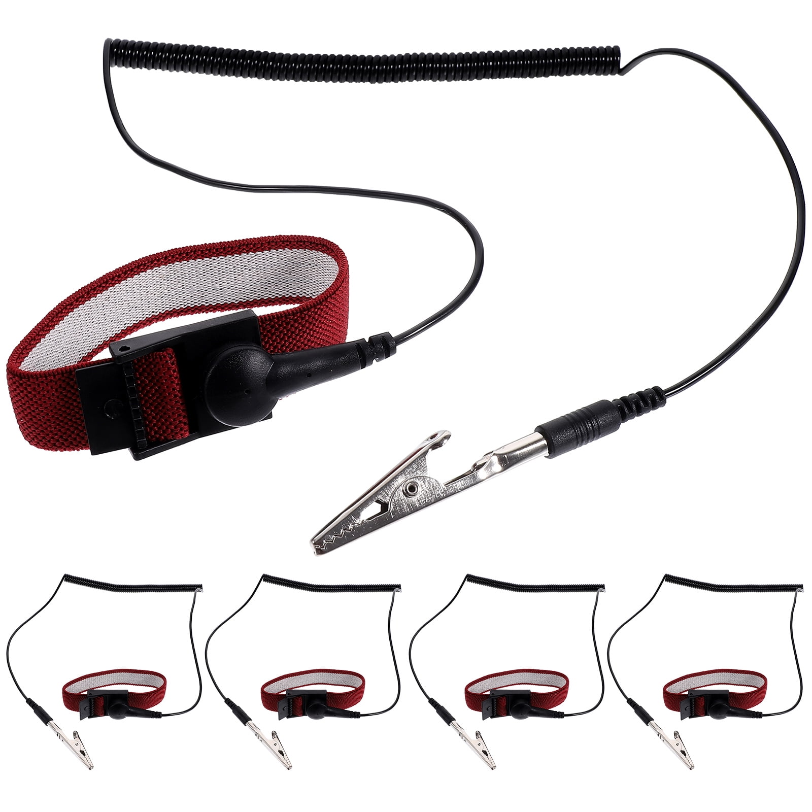 Voiceine 5pcs Anti Static Wrist Straps with Grounding Wire Anti Static ...
