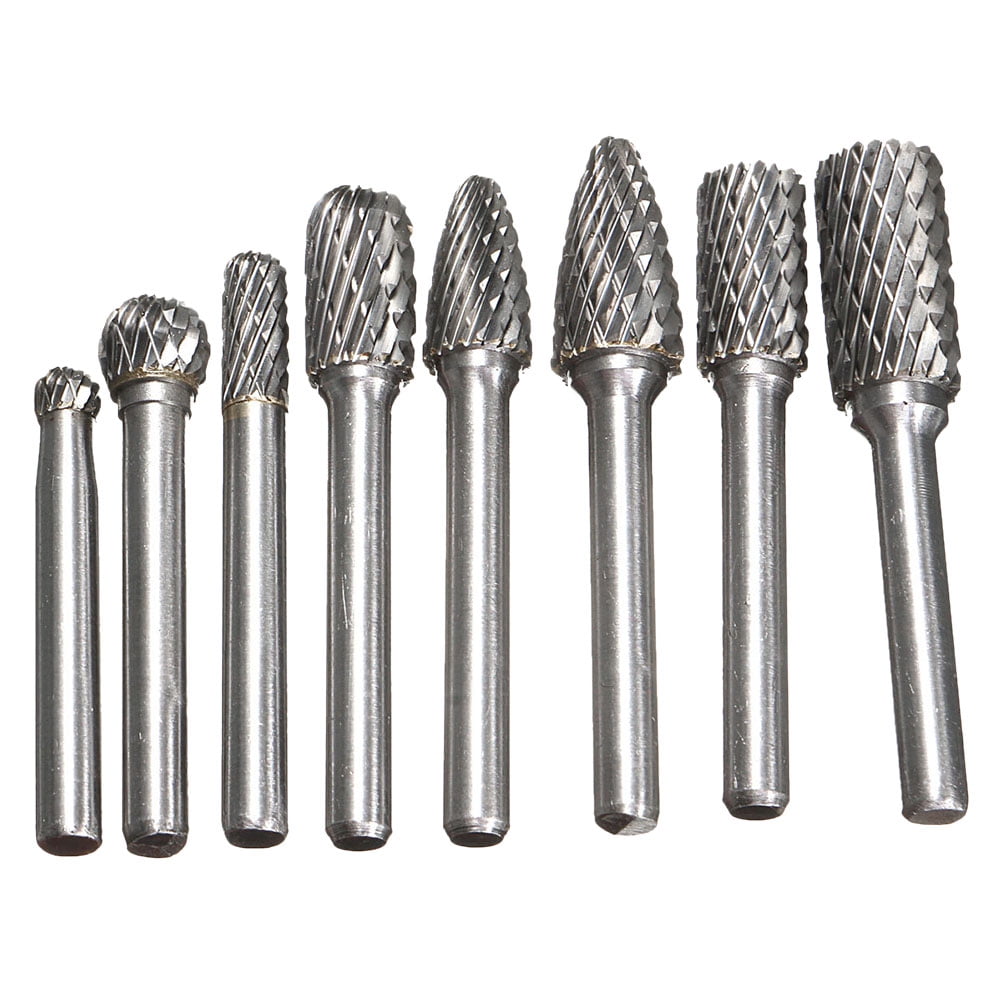 Voiceine 8PCS Tungsten Steel Grinding Double Groove Rotating File ...