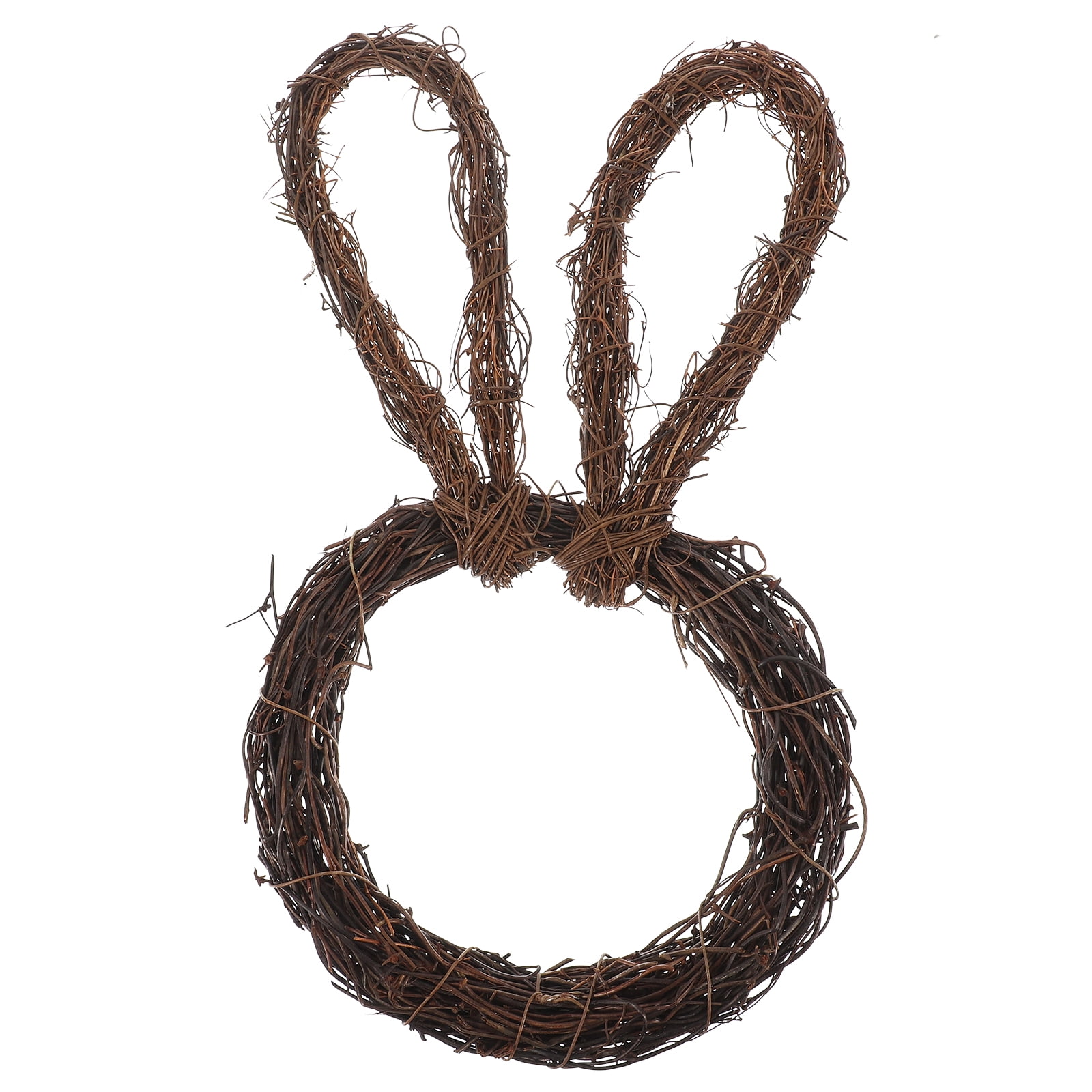 Voiceine Bunny Wreath Rattan DIY Rabbit Shape Wreath Rattan Easter ...