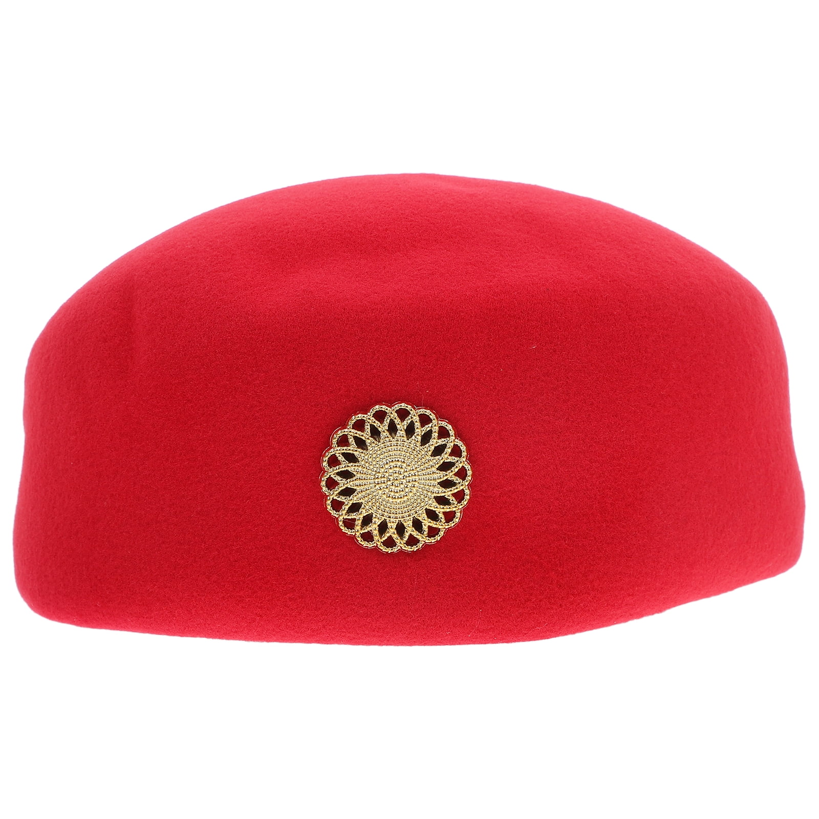 Voiceine Felt Stewardess Hat Airline Stewardess Cap Flight Attendant ...