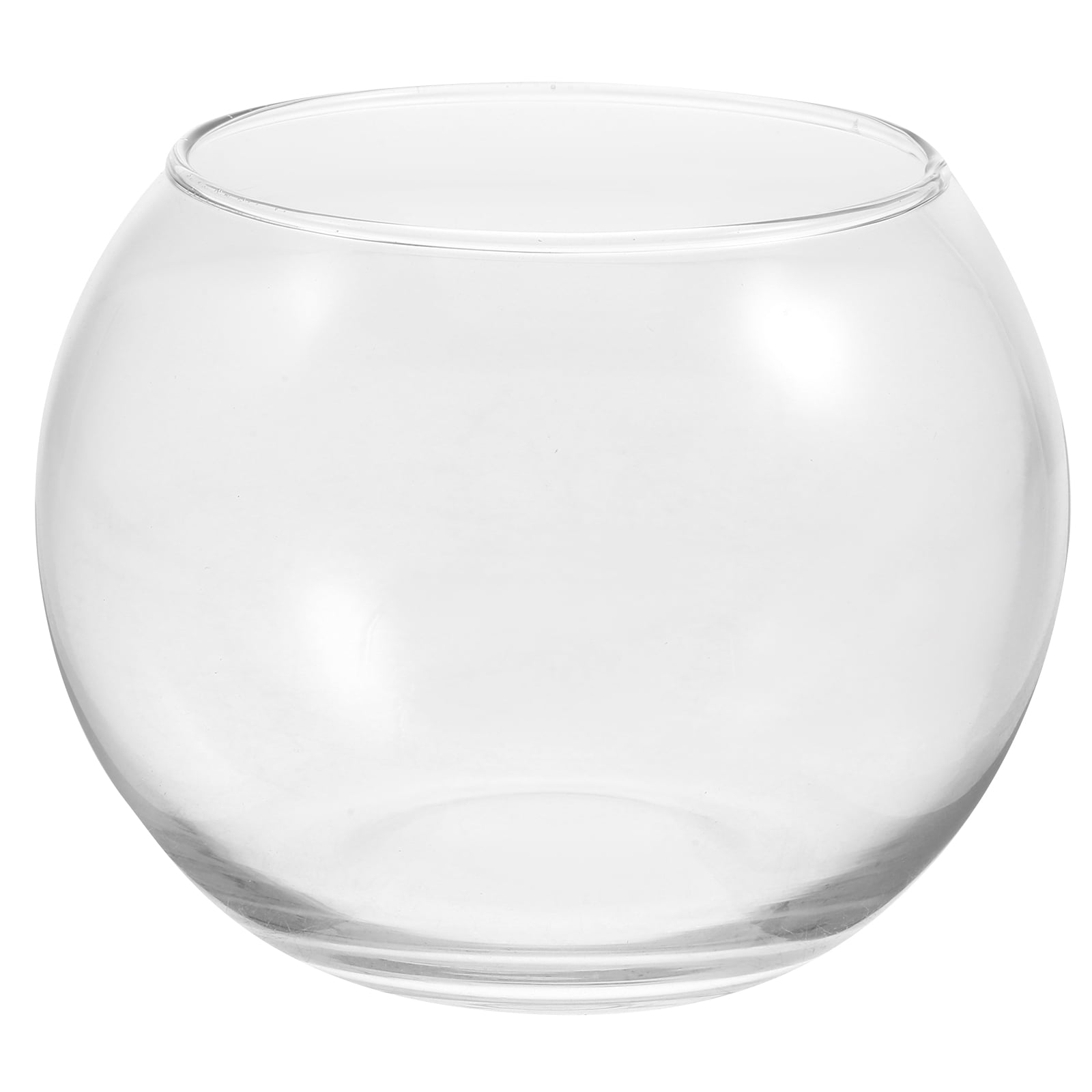 Voiceine Fish Bowl Glass Round Bowl Glass Plant Terrarium Desktop Clear ...