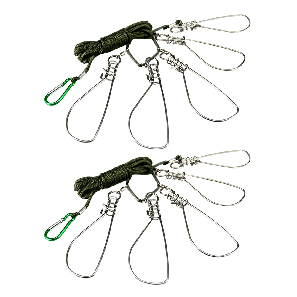 Voiceine Fishing Stringer Clip, 2 Sets Stringer with 5 Stainless Steel ...