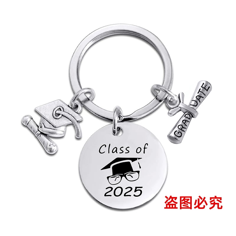 Voiceine Graduation Key Ring Stainless Steel Class of 2025 Keychain ...