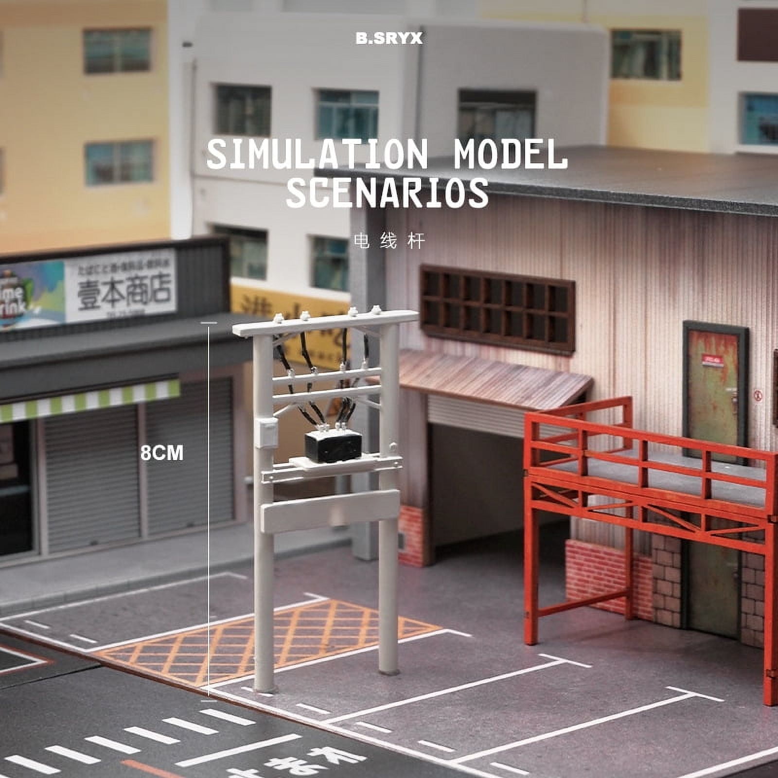 Voiceine Miniature Telegraph Poles Model For Garden Decor And Landscape ...