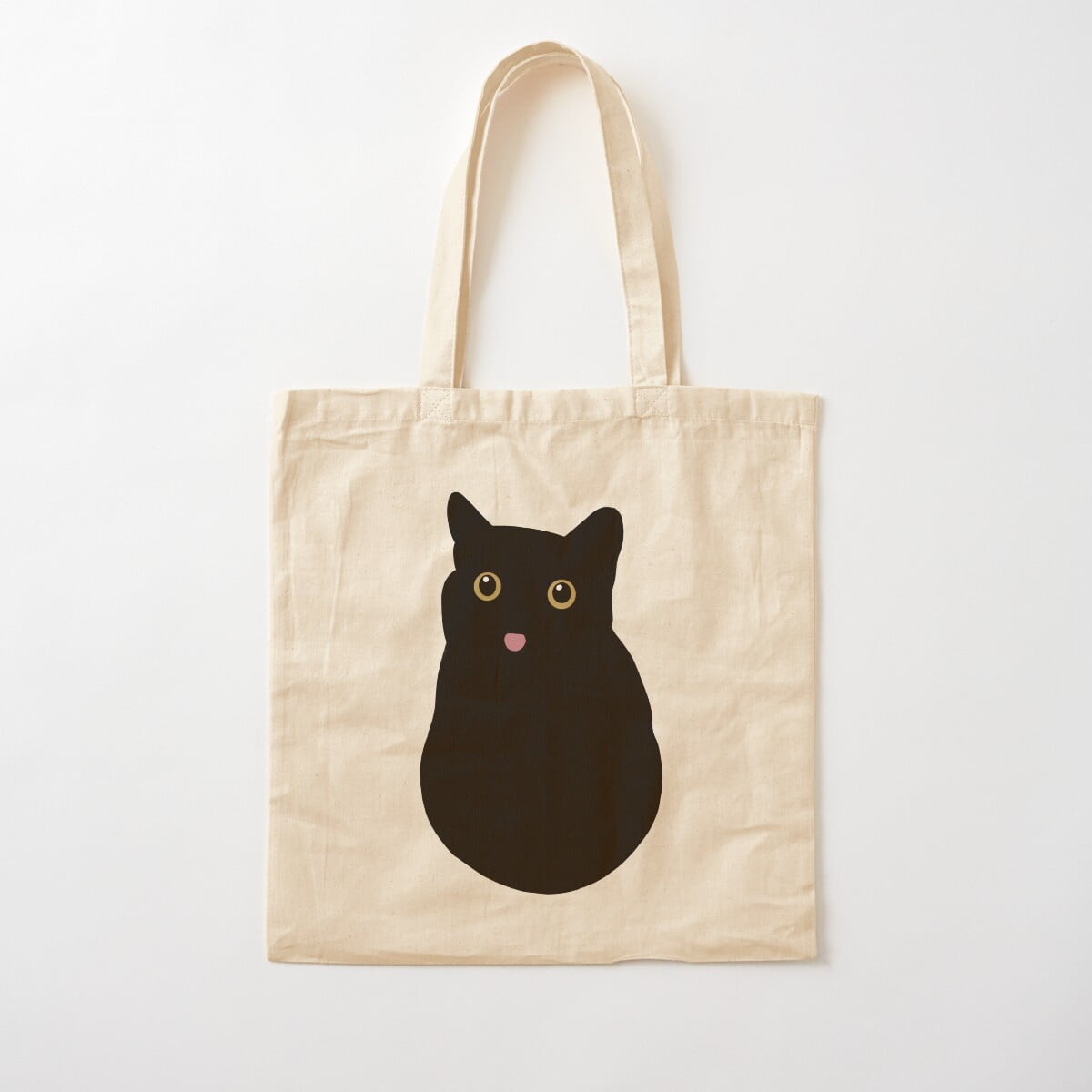 Void Blep, Black Cat, Black Cat Blep, Cat Blep Cotton Tote Bag Canvas ...