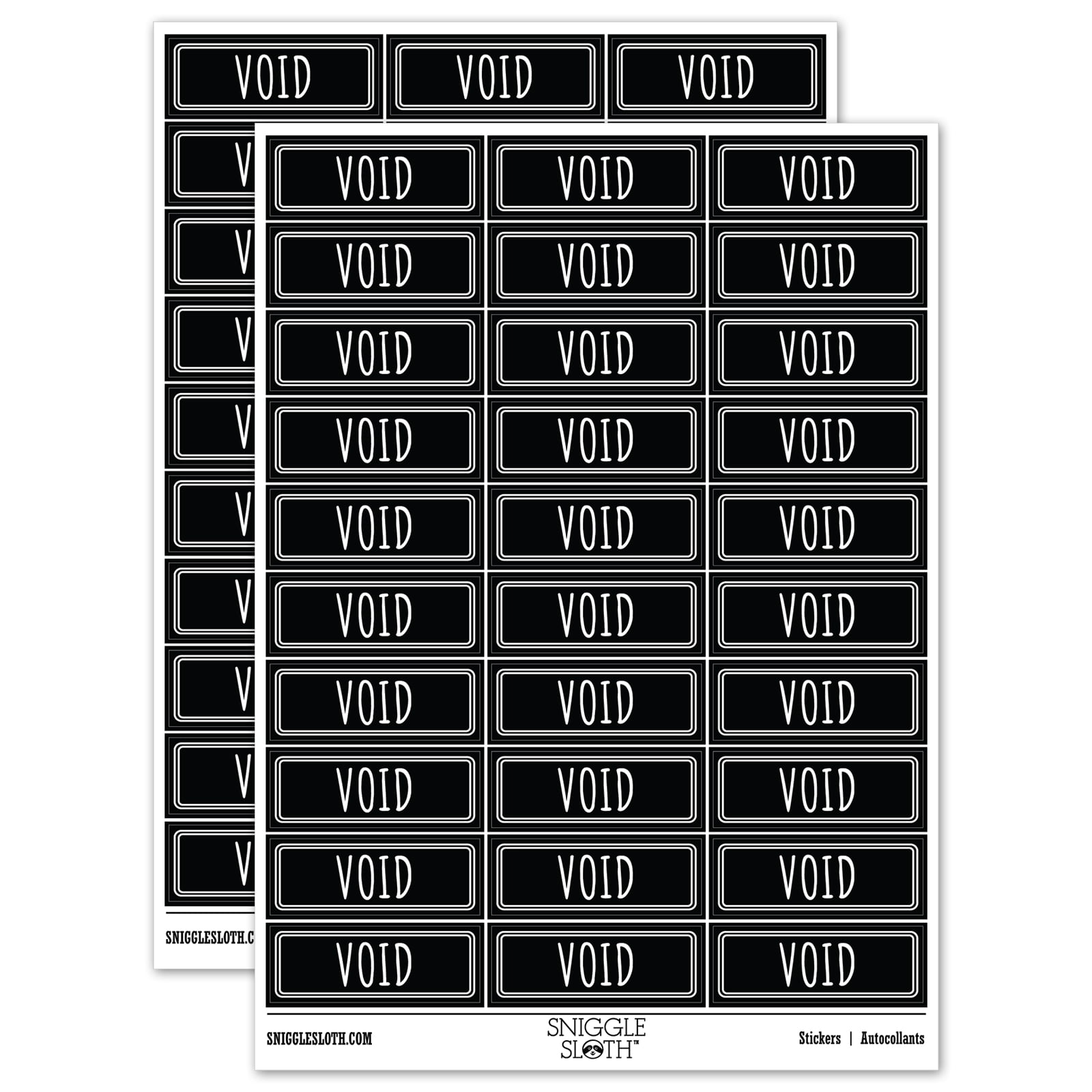 Void Double Line Border Sticker Set - Black - Matte Finish - 1.75 ...