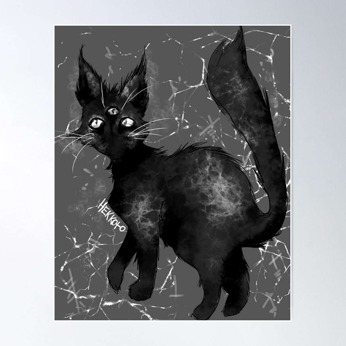 Void Kitty Uwu Poster Wall Art, Modern Wall Decor For Living Room ...