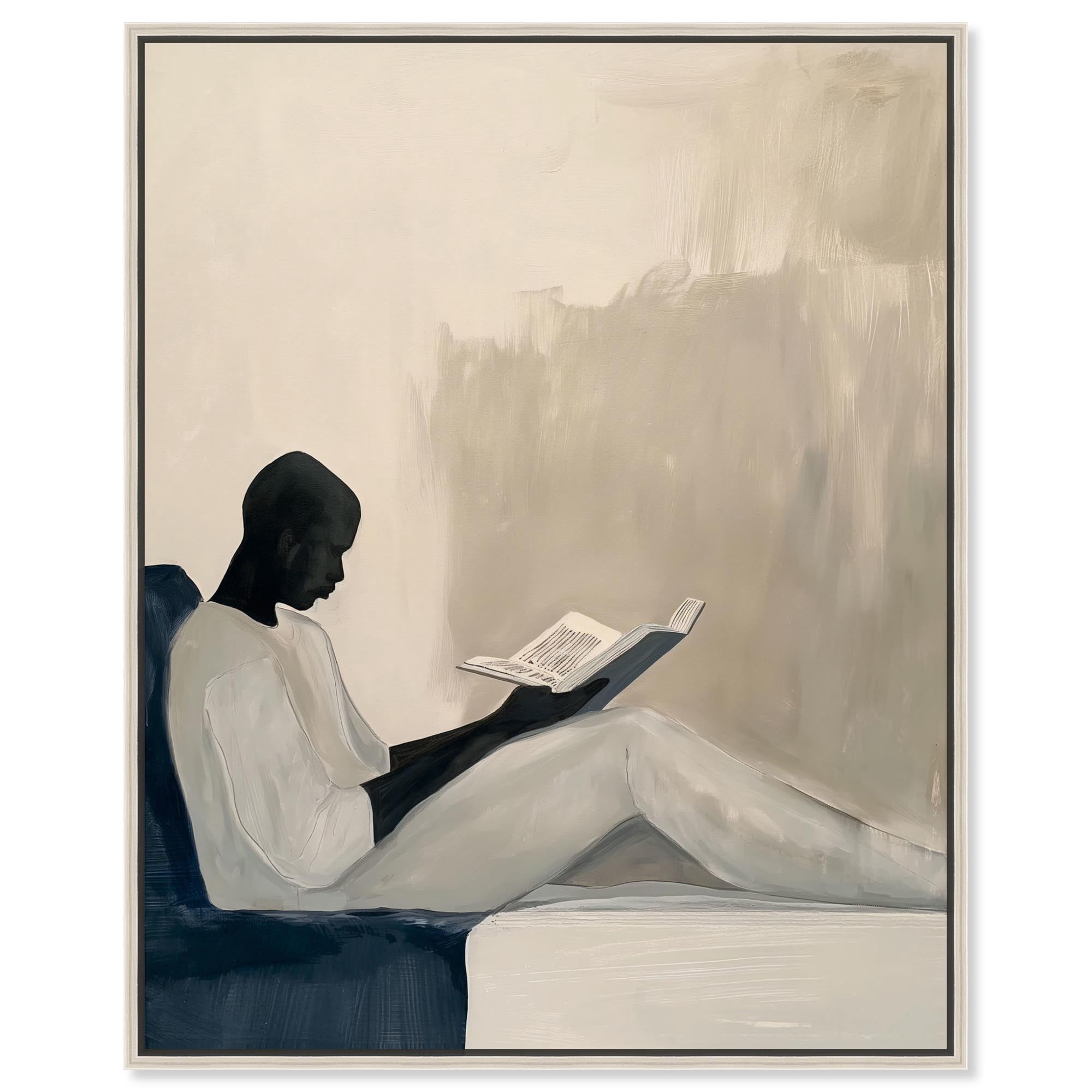 Void Reader I Canvas Modern Boho Art by Art Remedy, Silver Frame, 20 x ...