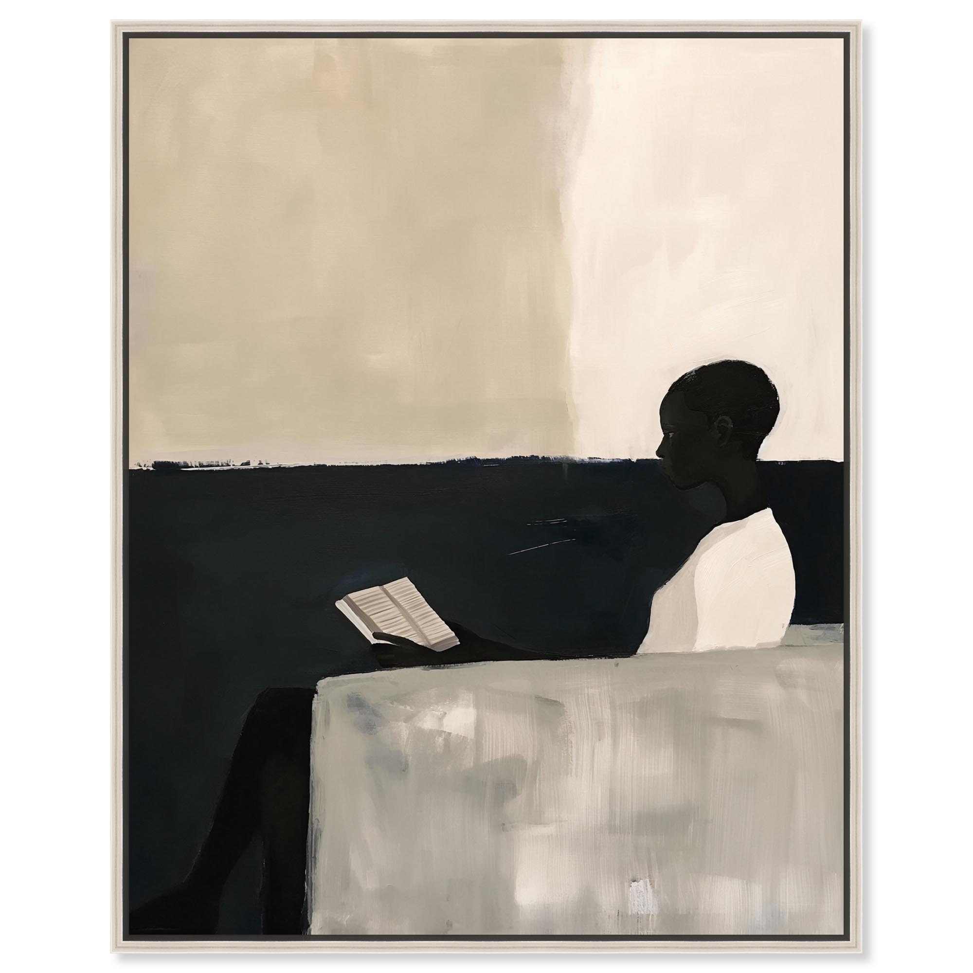 Void Reader III Canvas Modern Boho Art by Art Remedy, Silver Frame, 16 ...