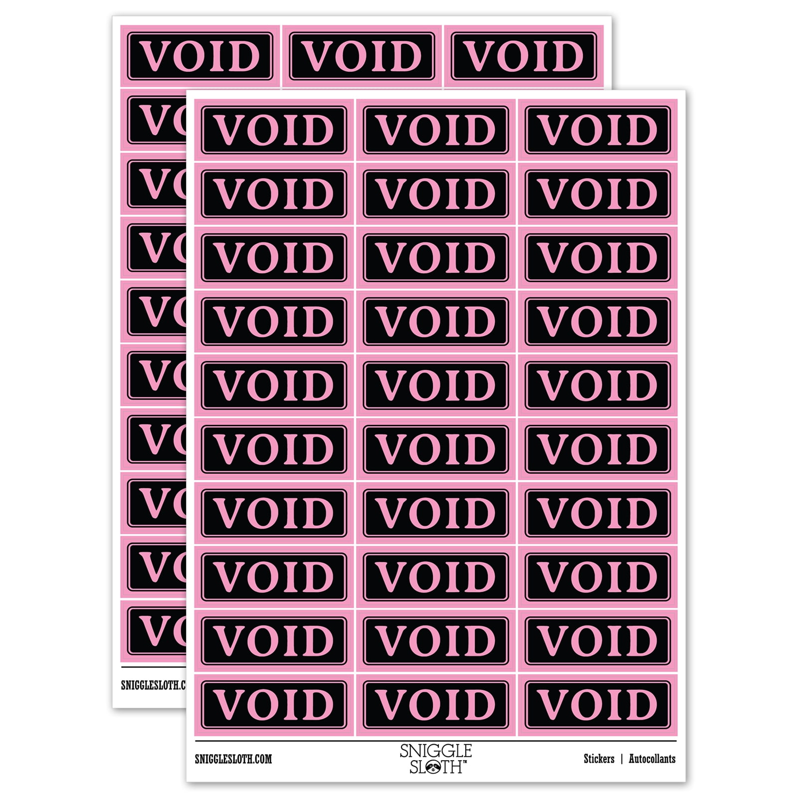 Void for Bookkeeping Sticker Set - Light Pink - Gloss Finish - 1.75 ...