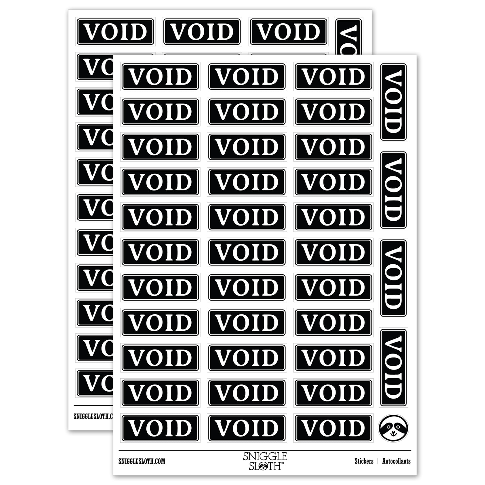 Void for Bookkeeping Sticker Set - White - Matte Finish - 1.5" Small ...