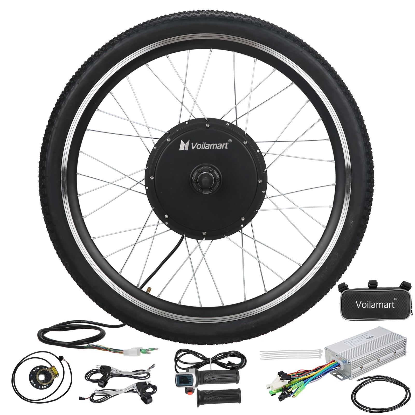 Voilamart 26'' eBike Motor Conversion Kit, Full Front Wheel Hub, 48V ...