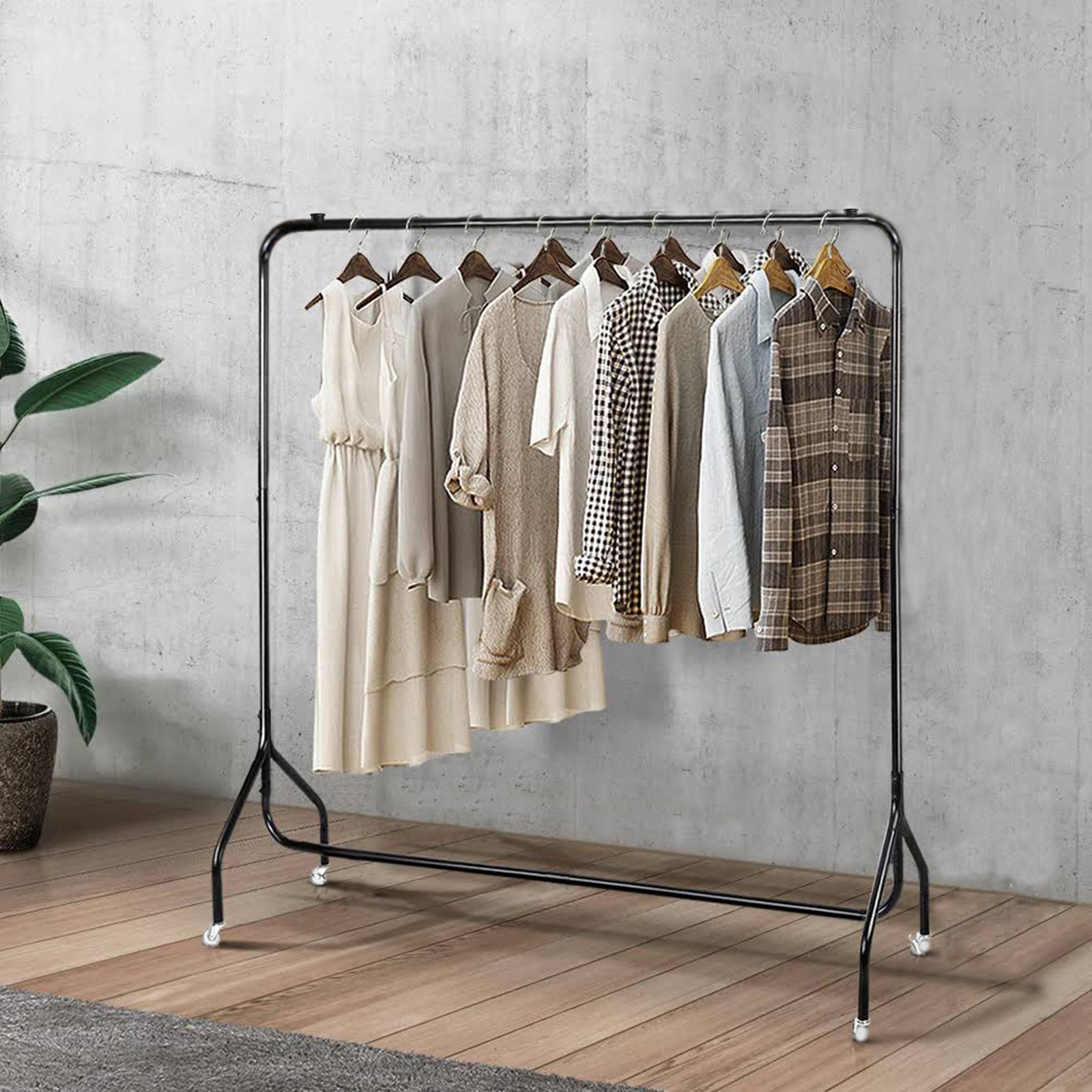 Bonnlo 6' x 2' Triangle Wire Grid Panel Tower with Base and Casters ...